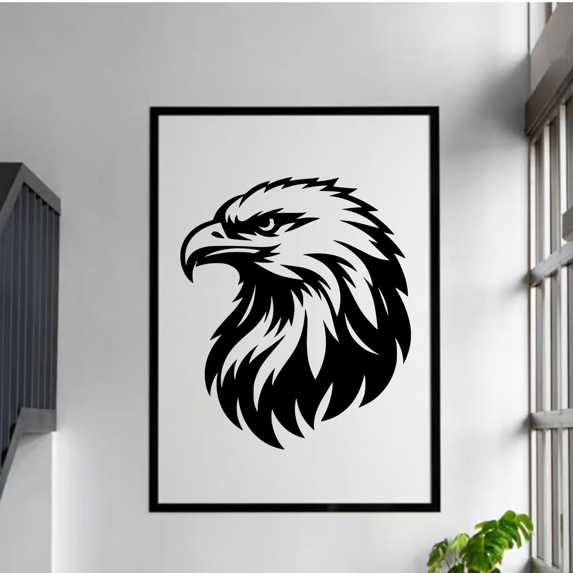 Eagle Head Svg - Pdf - Png - Dxf - Eagle Face - American Eagle ...