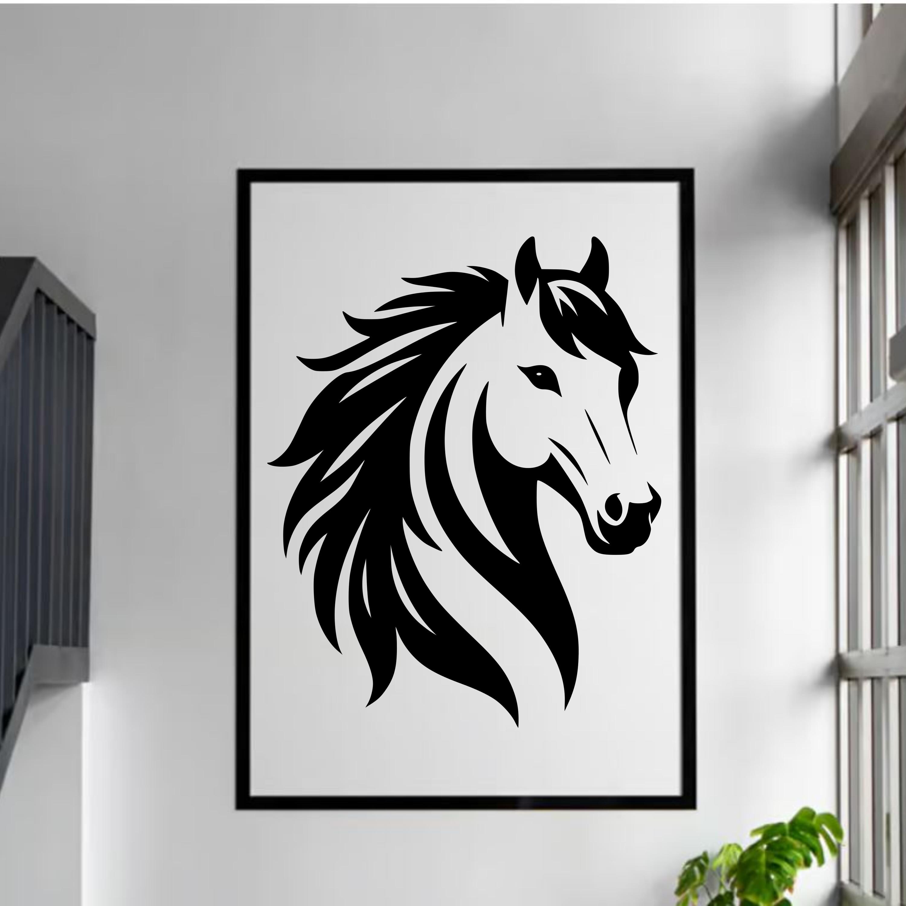 Horse Head Svg - Pdf - Png - Dxf - Horse Silhouette - Commercial Use ...