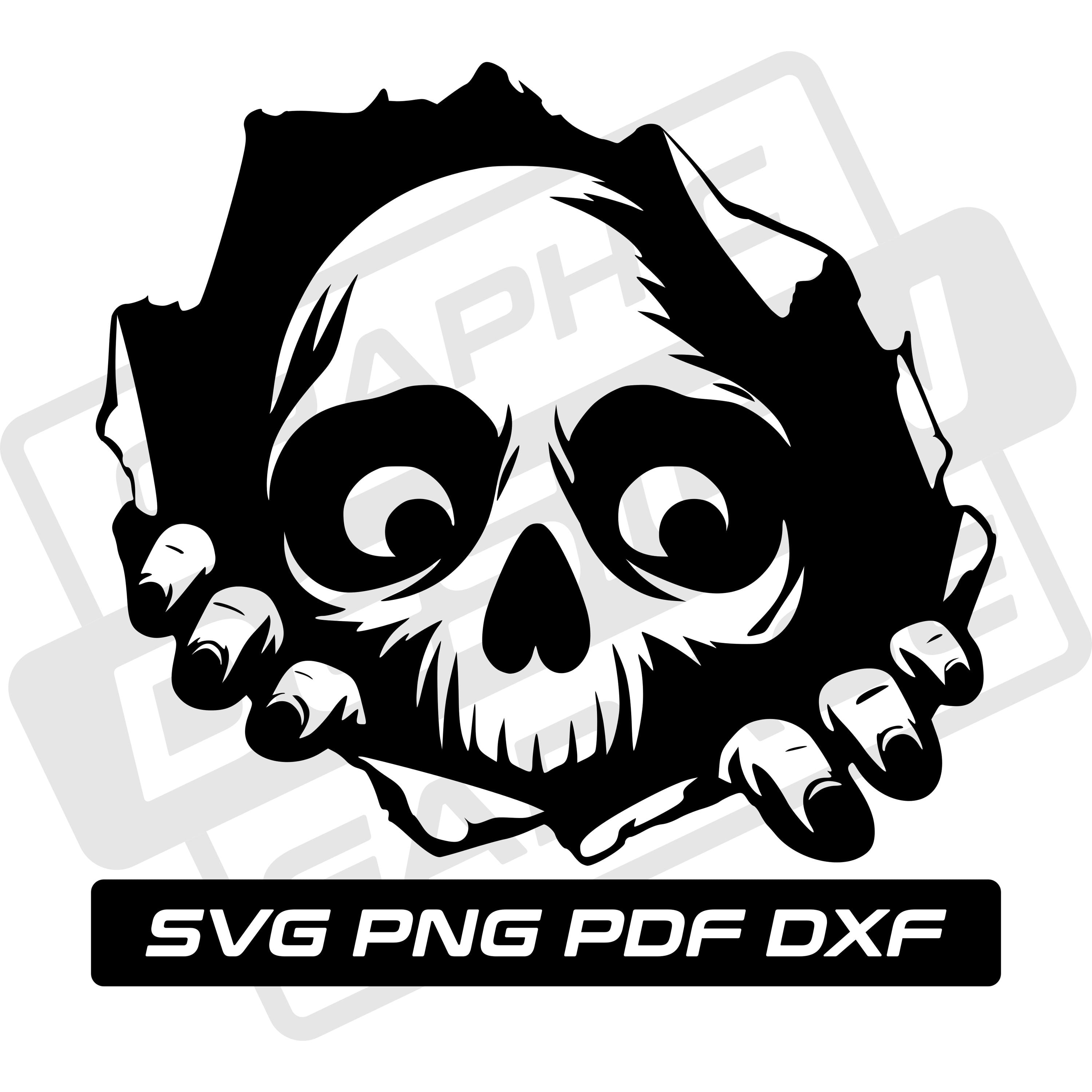 Peeking Skull Svg - Pdf - Png - Dxf - Grim Reaper - Halloween ...