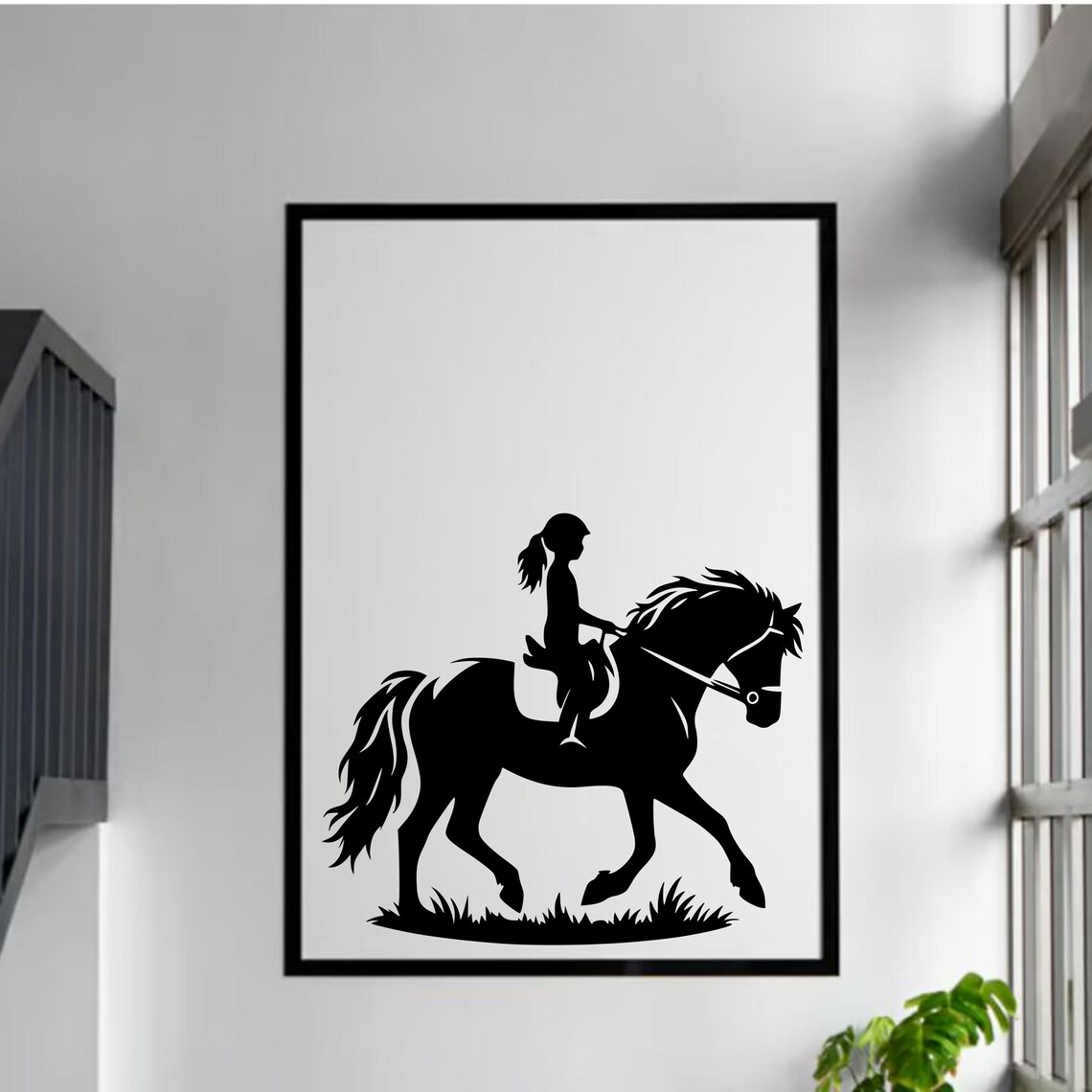 Girl Riding Horse Svg - Pdf - Png - Dxf - Cowgirl Silhouette ...
