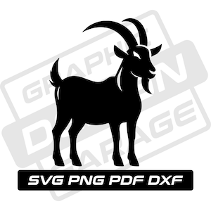 Goat Svg - Pdf - Png - Dxf - Farm Animal - Goat Silhouette - Commercial ...
