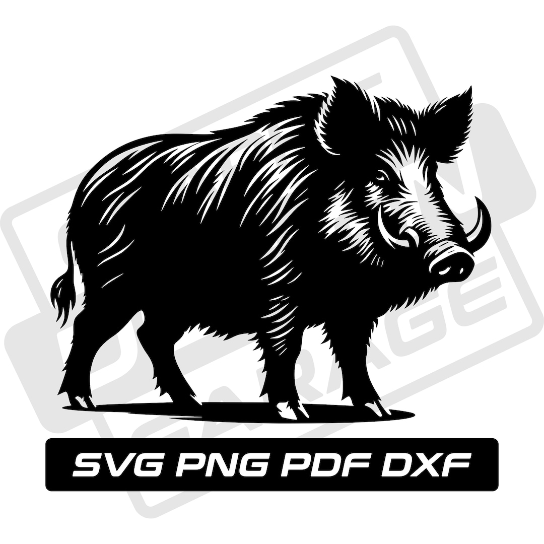 Wild Boar Svg - Pdf - Png - Dxf - Team Mascot - Boar Silhouette ...