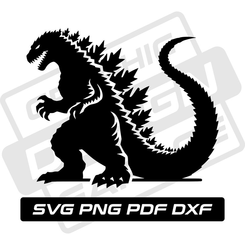 Godzilla Silhouette - Etsy