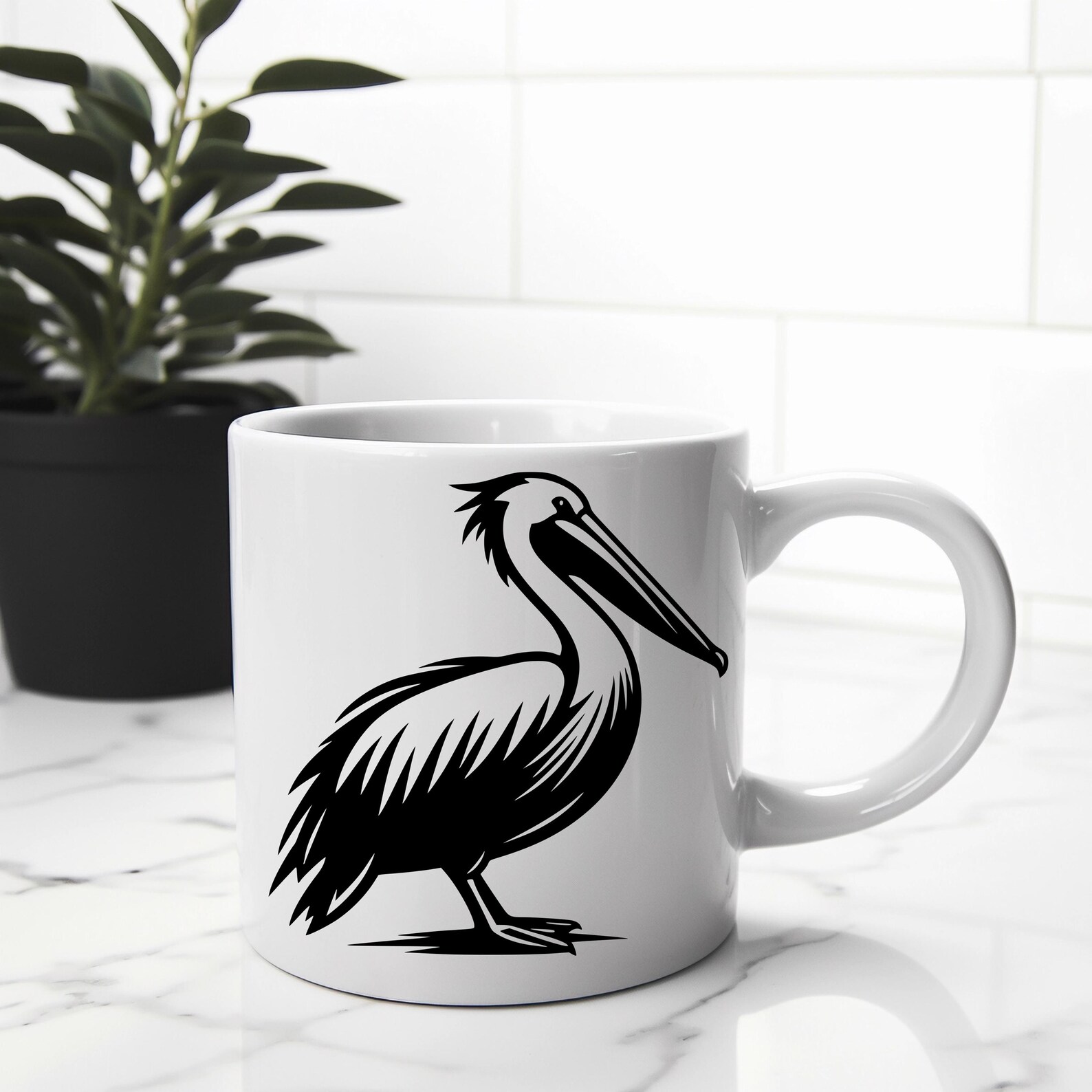 Pelican Svg - Pdf - Png - Dxf - Sea Bird - Pelican Silhouette ...