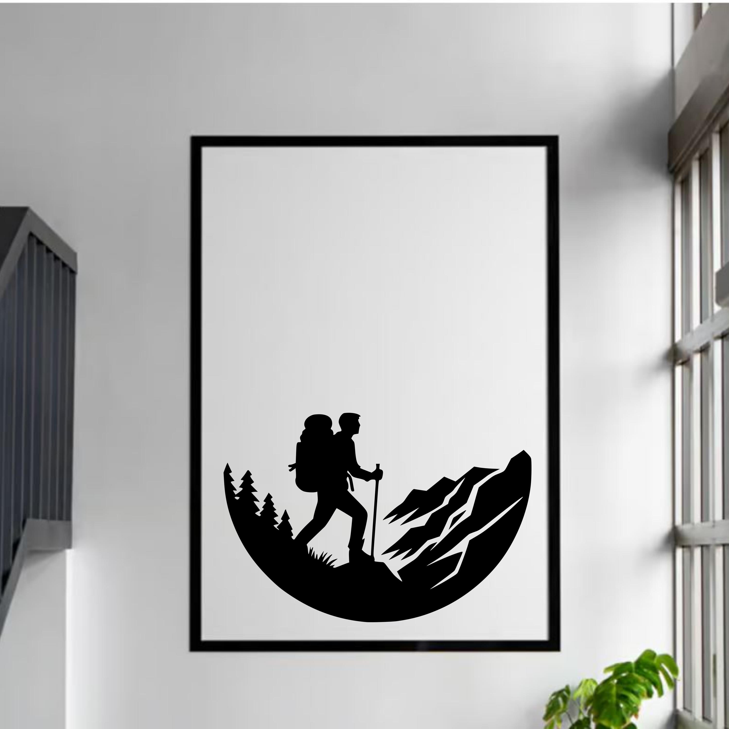 Hiker Svg - Pdf - Png - Dxf - Hiking - Mountains - Commercial Use ...