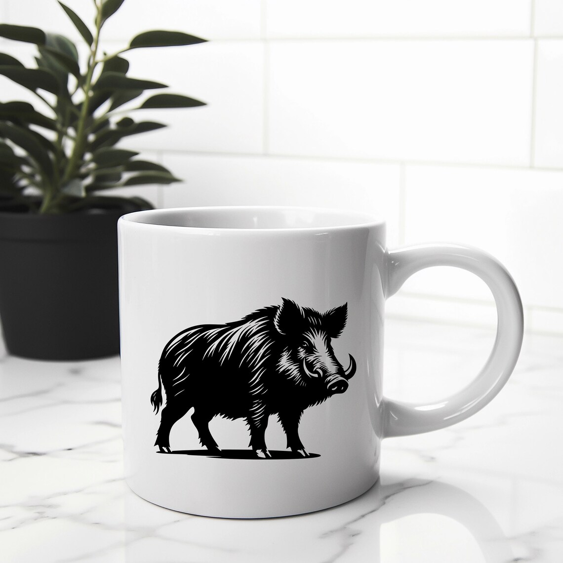 Wild Boar Svg Pdf Png Dxf Team Mascot Boar Silhouette Commercial Use ...