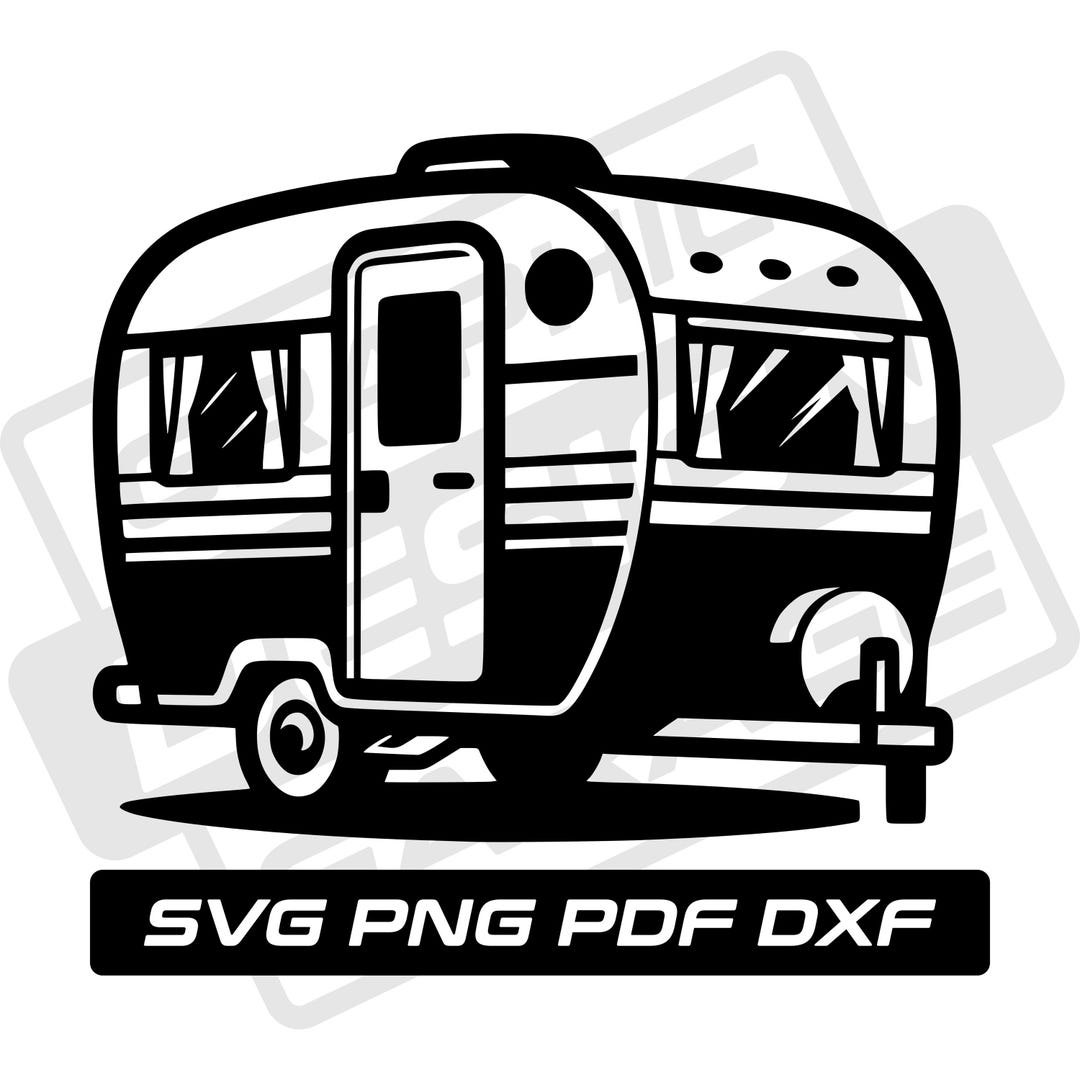 Caravan Svg - Pdf - Png - Dxf - Camper - Camping - Commercial Use ...