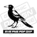 Magpie Svg - Pdf - Png - Dxf - Australian Bird - Commercial Use - Bird ...