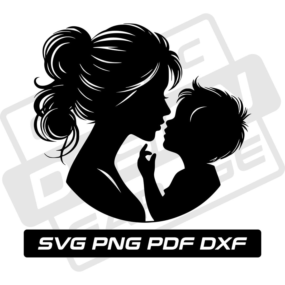 Mother and Son Svg - Pdf - Png - Dxf - Mom Life - Commercial Use - Boy ...