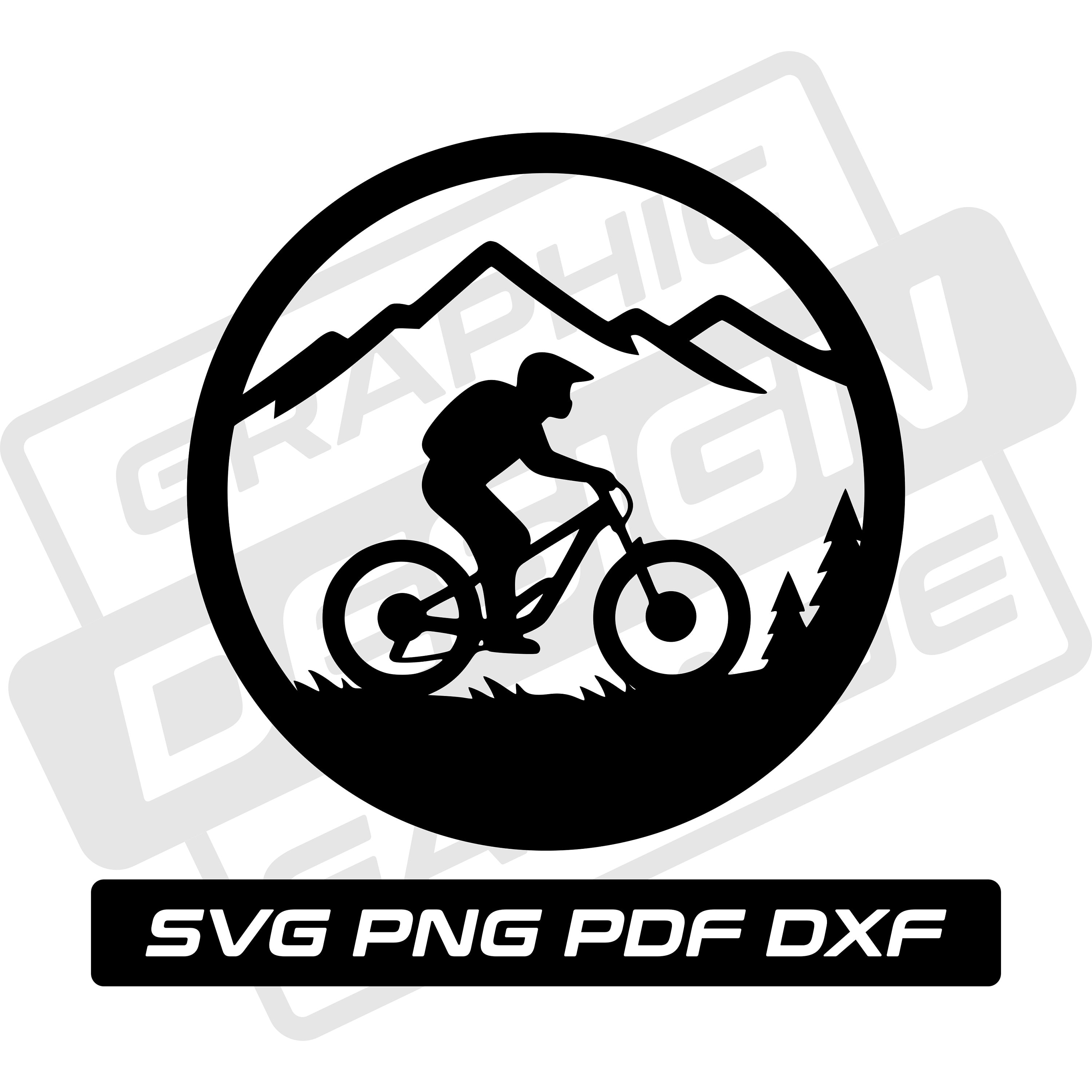 Mountain Bike Svg - Pdf - Png - Dxf - Mtb - Bicycle - Commercial Use ...