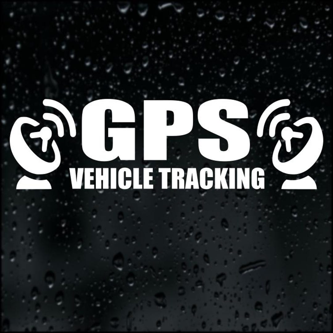 GPS Vehicle Tracking Sticker Vinyl Decal Car Bumper Window Warning ...