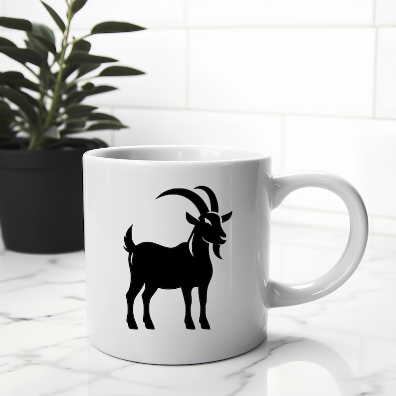 Goat Svg Pdf Png Dxf Farm Animal Goat Silhouette Commercial Use Goat ...