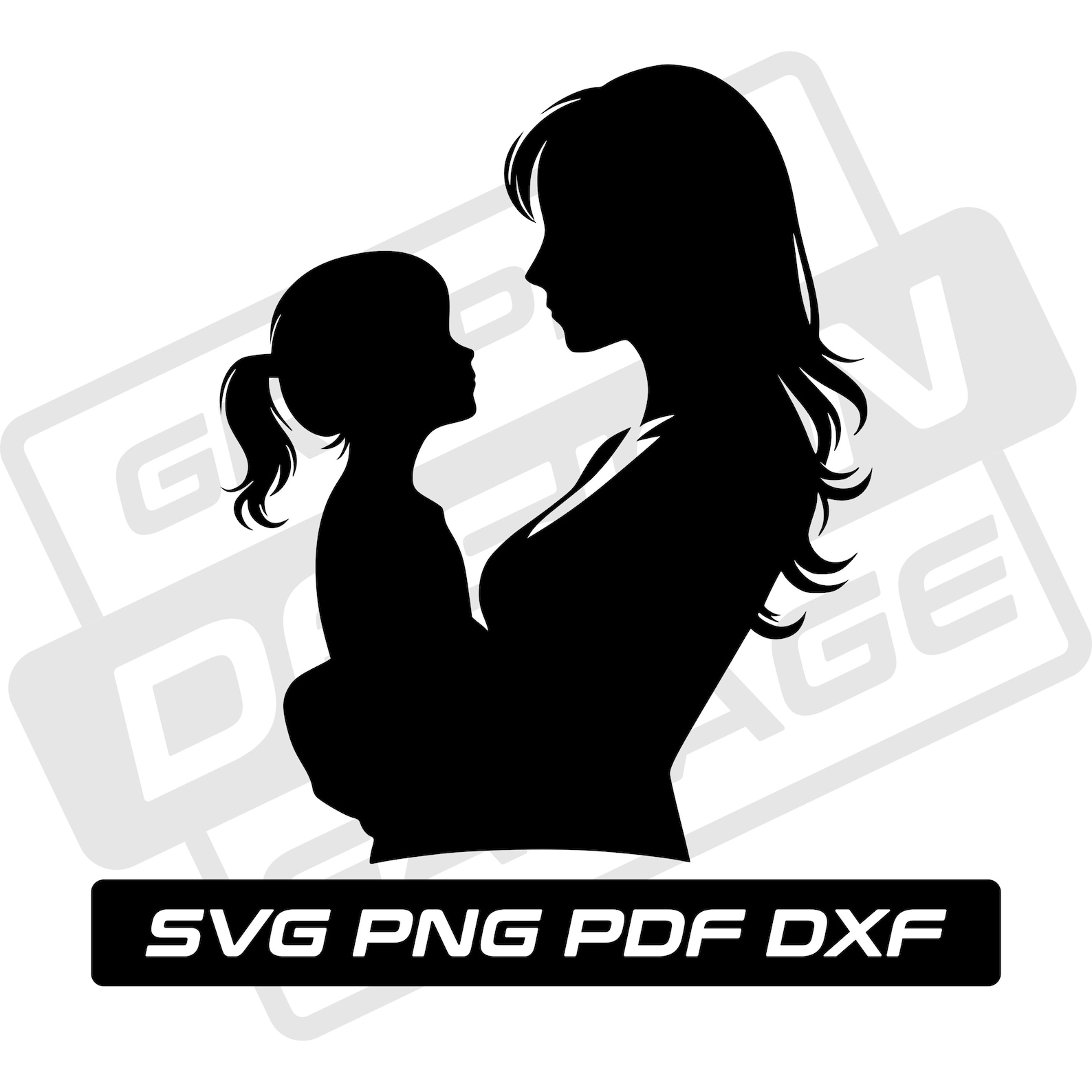 Mother and Daughter Svg - Pdf - Png - Dxf - Mom Life - Commercial Use ...