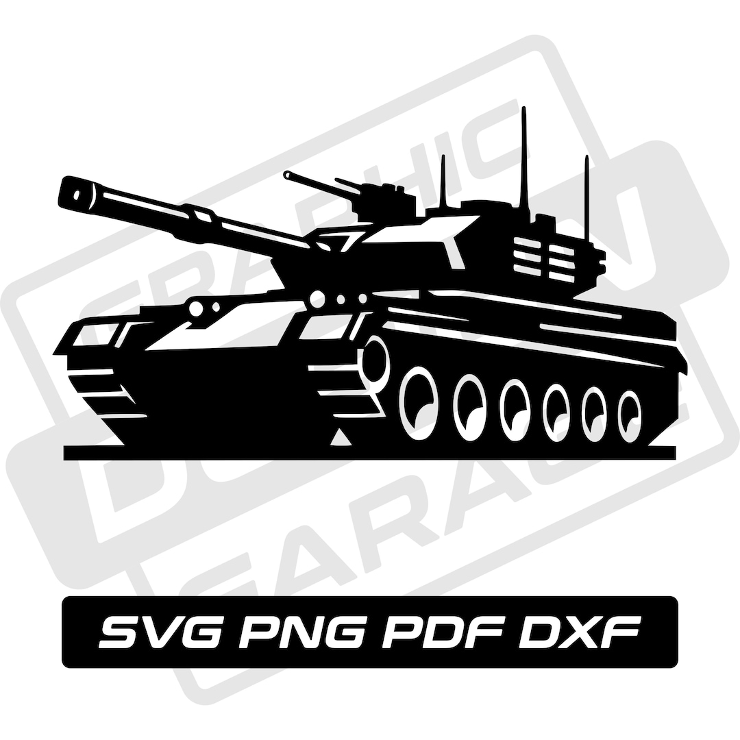 Army Tank Svg - Pdf - Png - Dxf - Tank Silhouette - Marines ...