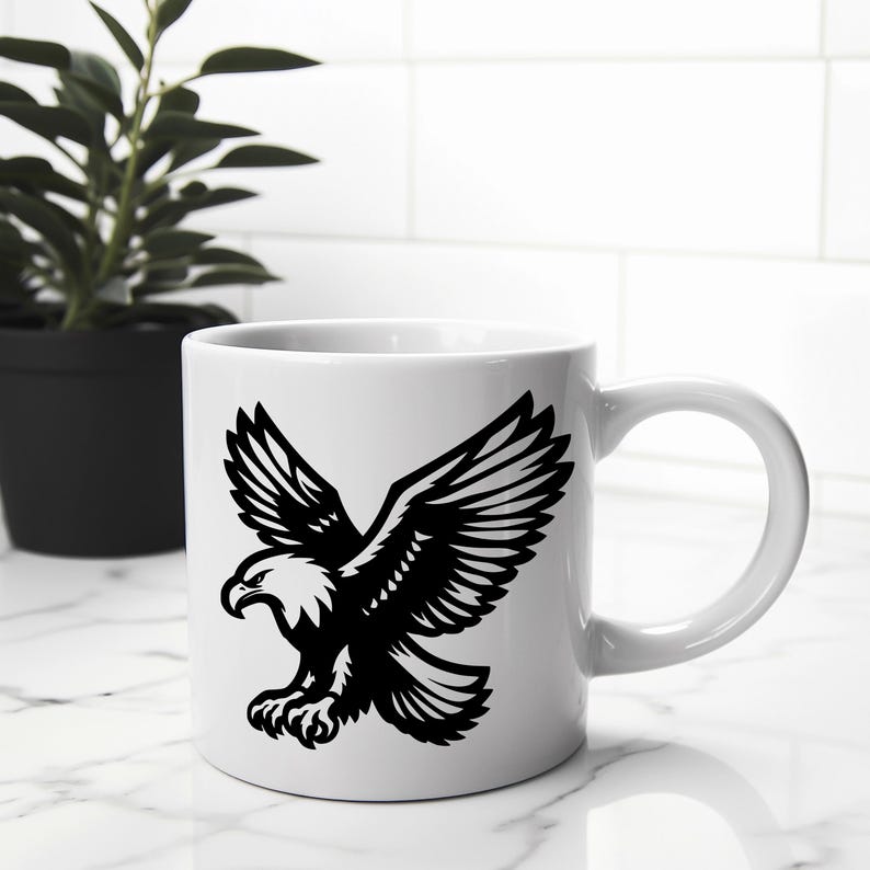 Flying Eagle Svg - Pdf - Png - Dxf - Eagle Head - American Eagle - Commercial Use - Bird ...