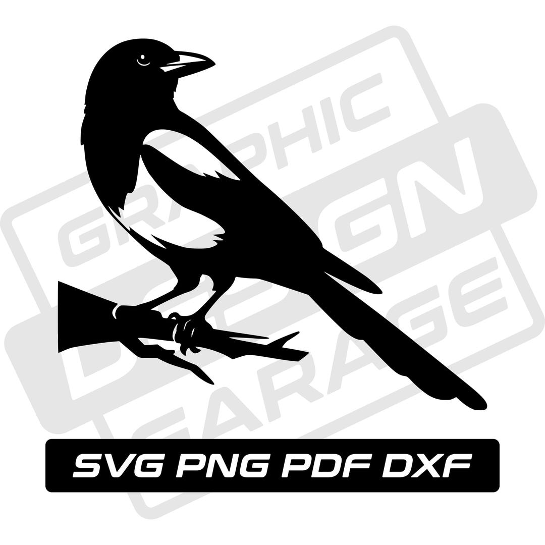 Magpie Svg - Pdf - Png - Dxf - Australian Bird - Commercial Use - Bird ...