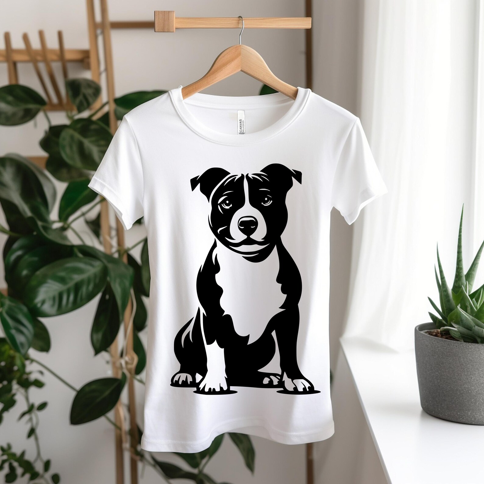 Staffordshire Bull Terrier Svg - Pdf - Png - Dxf - Staffy Silhouette ...
