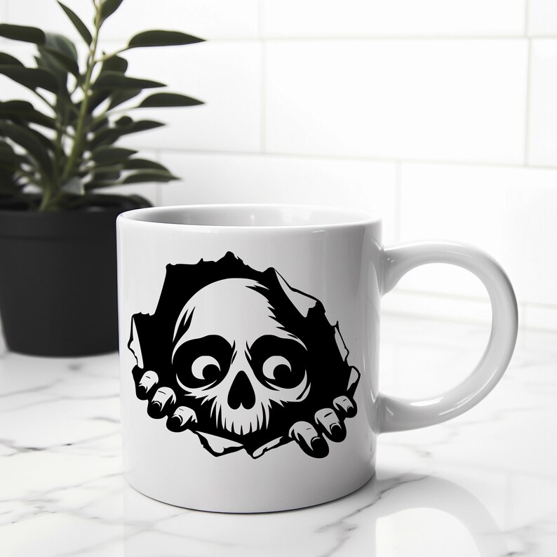 Peeking Skull Svg - Pdf - Png - Dxf - Grim Reaper - Halloween ...