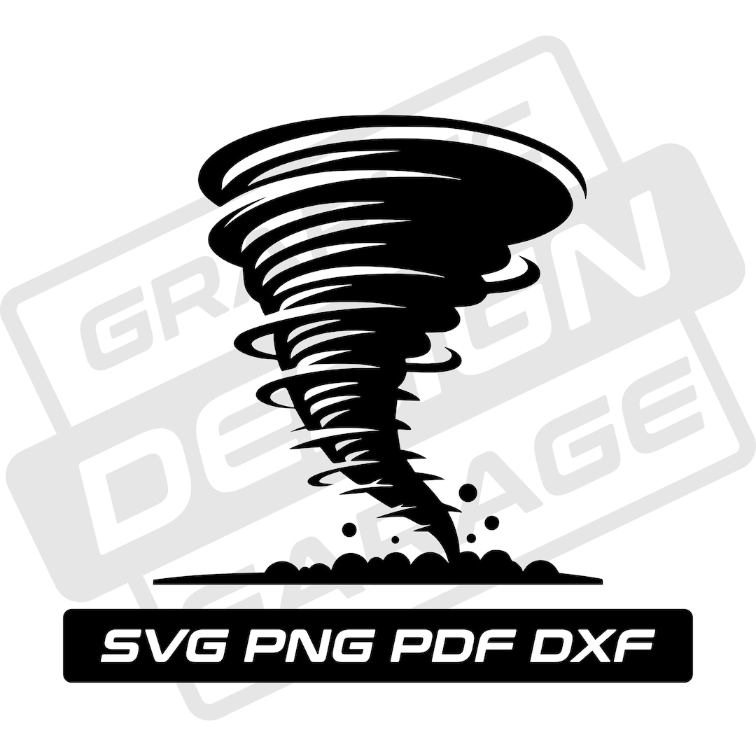 Tornado Svg - Pdf - Png - Dxf - Whirlwind - Twister - Commercial Use ...