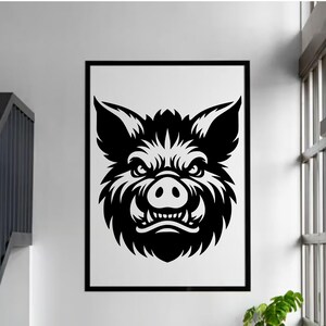 Wild Pig Svg - Pdf - Png - Dxf - Team Mascot - Wild Pig Silhouette ...