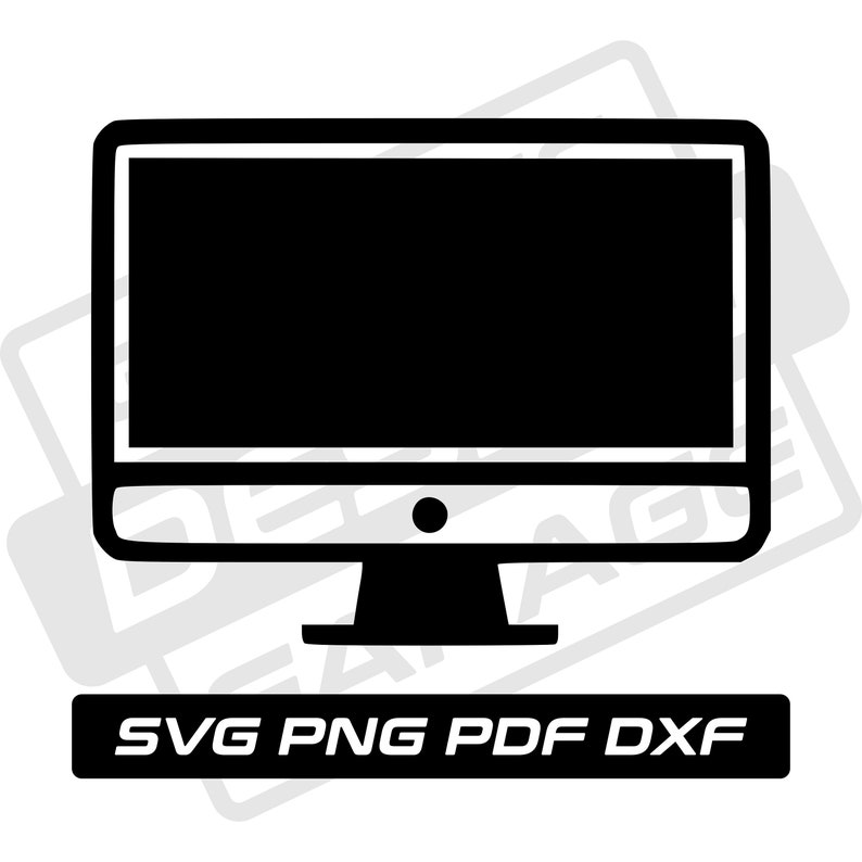 Computer Monitor Svg - Pdf - Png - Dxf - Desktop Computer - Commercial ...