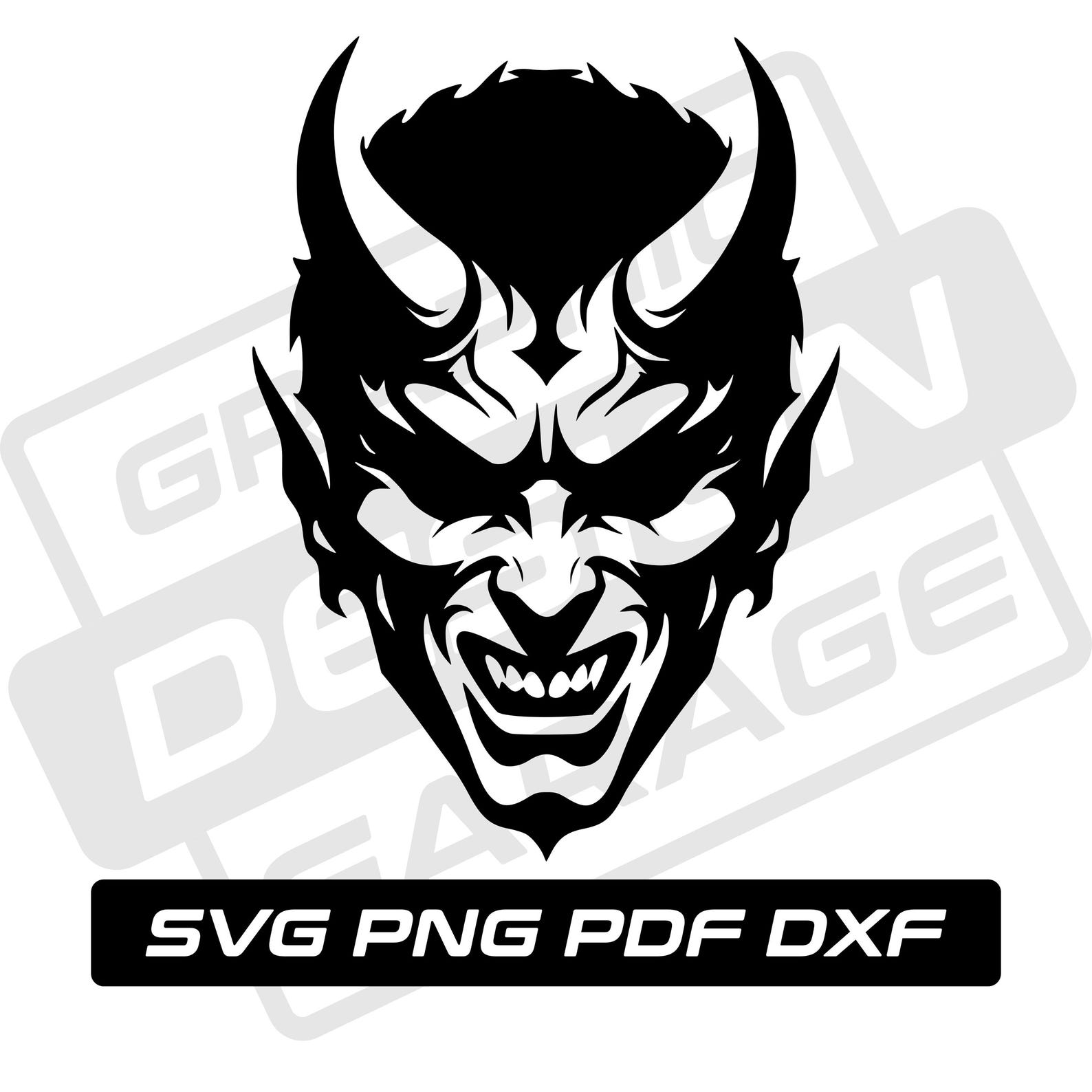 Devil Svg - Pdf - Png - Dxf - Halloween - Devil Head - Commercial Use ...