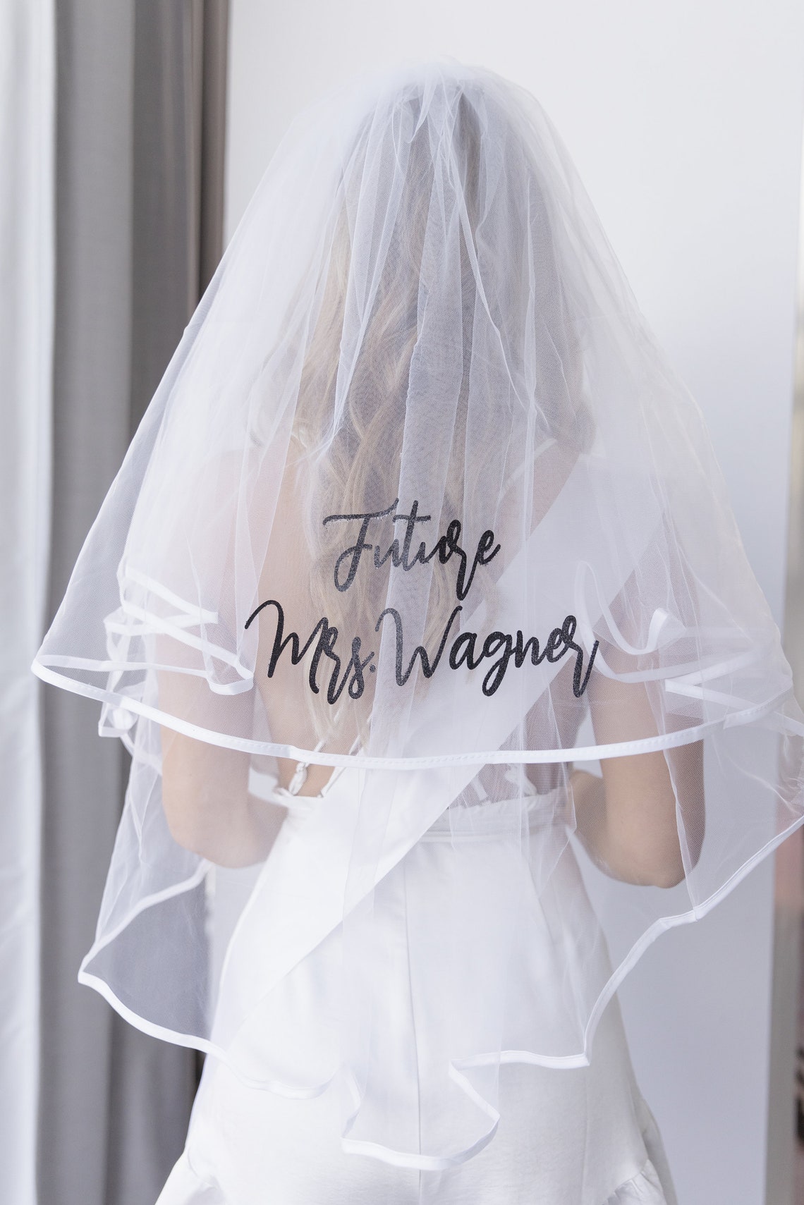 Future Mrs. Veil, Personalized Veil, Bridal Shower Veil, Bachelorette ...
