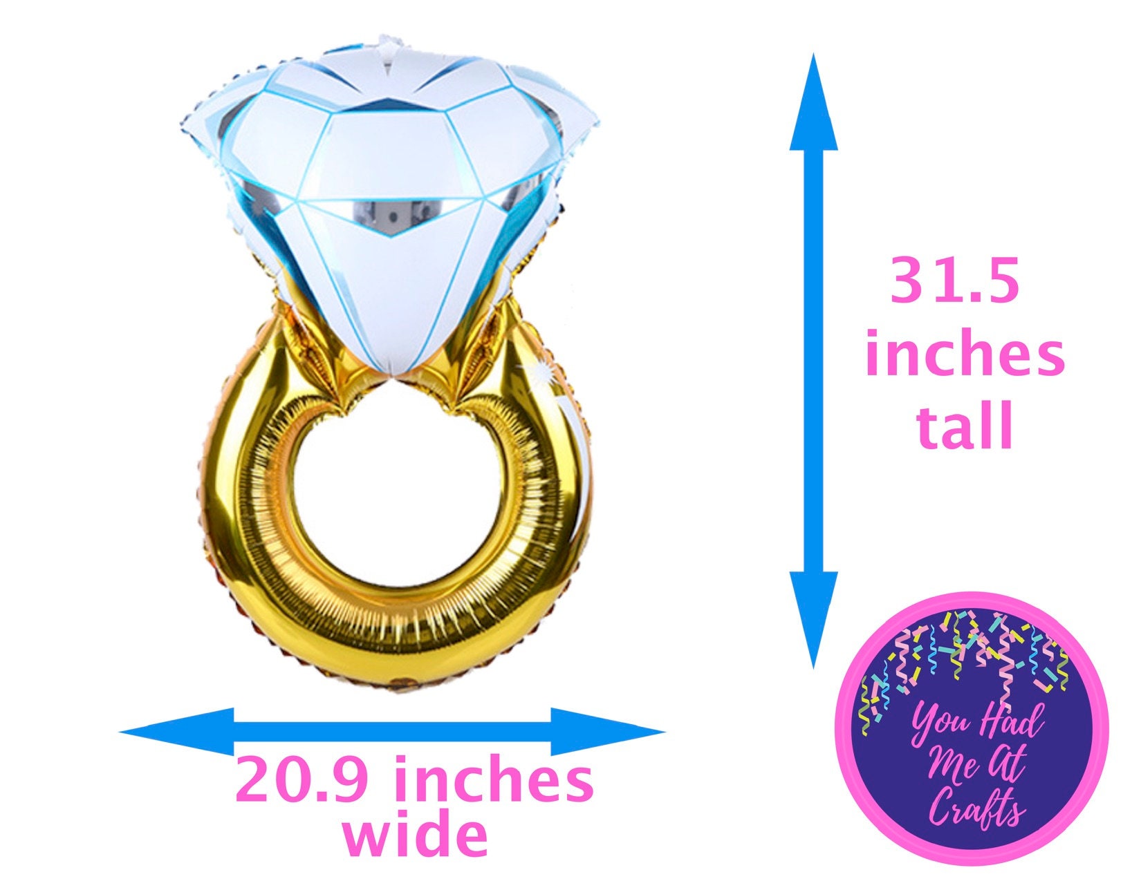 Ring Balloon, Engagement Ring Balloon, Bachelorette Party Decorations ...
