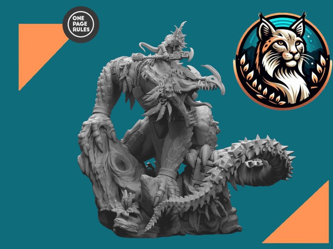 Dread Gator / Premium 3D Printed Fantasy Tabletop Miniature 28mm 32mm ...