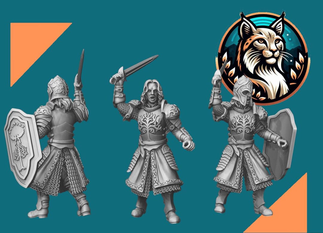 Captain of Moonland Ranger Foot / Premium 3D Printed Fantasy Tabletop ...