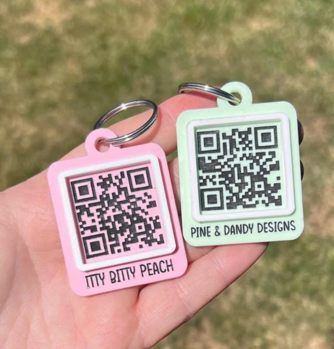 Personalized QR Code Keychain, Acrylic Keychain QR Code, Quick Response ...