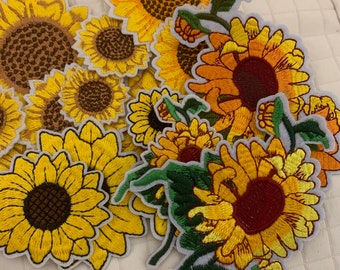 Sunflower Embroidery Patch - Etsy
