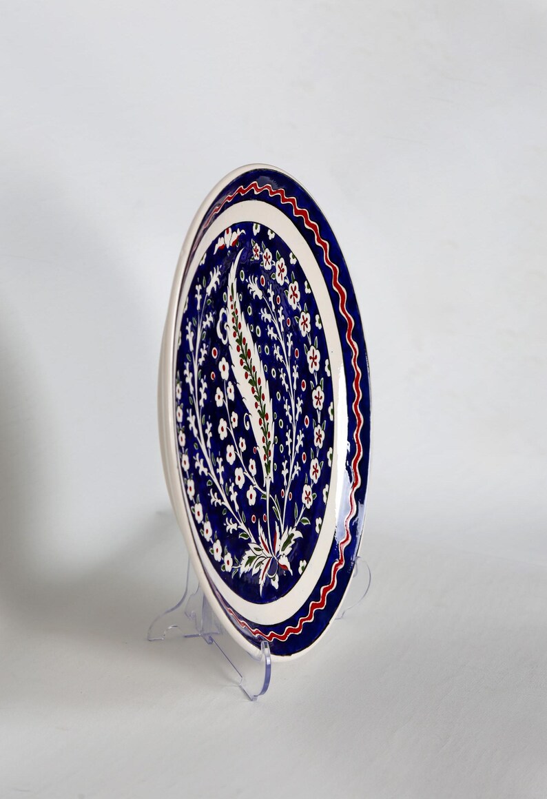 17th Century Iznik Tile Plate, Home Decor, Handmade Iznik Plate, High ...