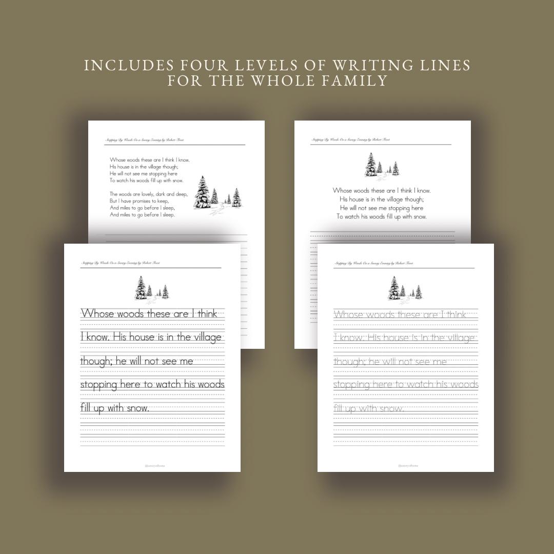 Copywork Bundle: Winter | Charlotte Mason-inspired - Etsy