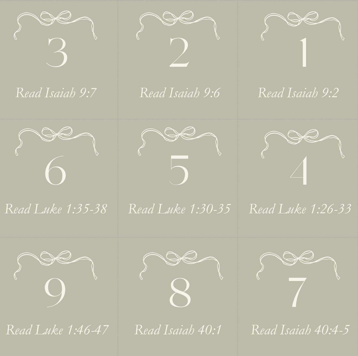Advent Calendar Scripture Cards - Etsy
