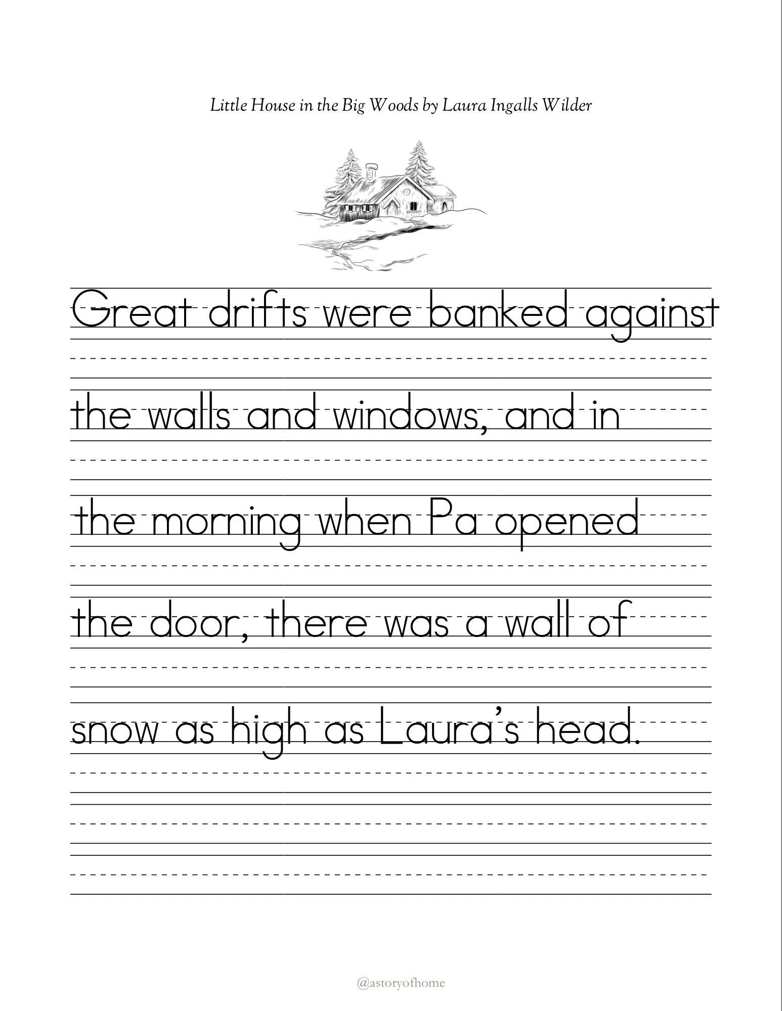 Copywork Bundle: Winter | Charlotte Mason-inspired - Etsy