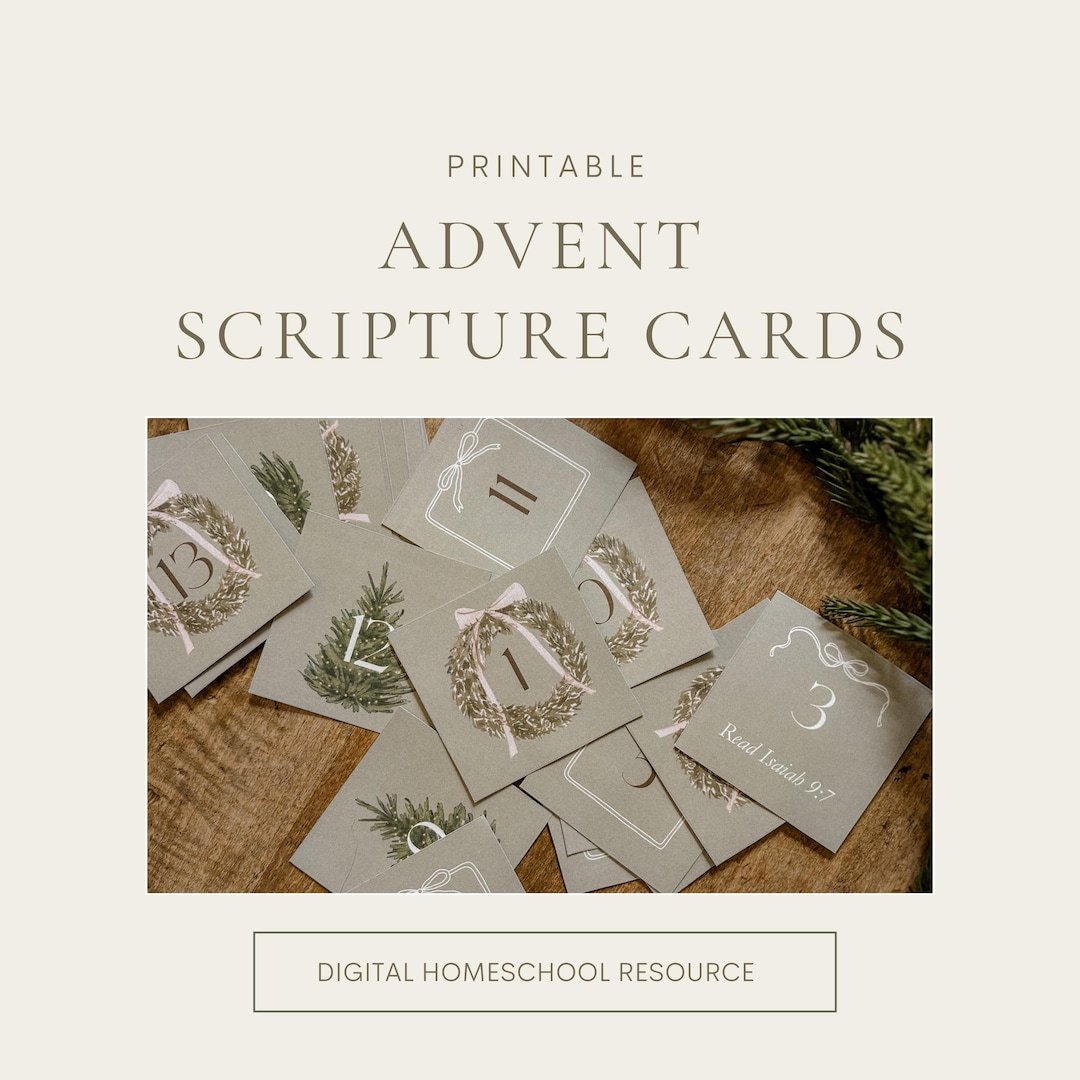 Advent Calendar Scripture Cards - Etsy