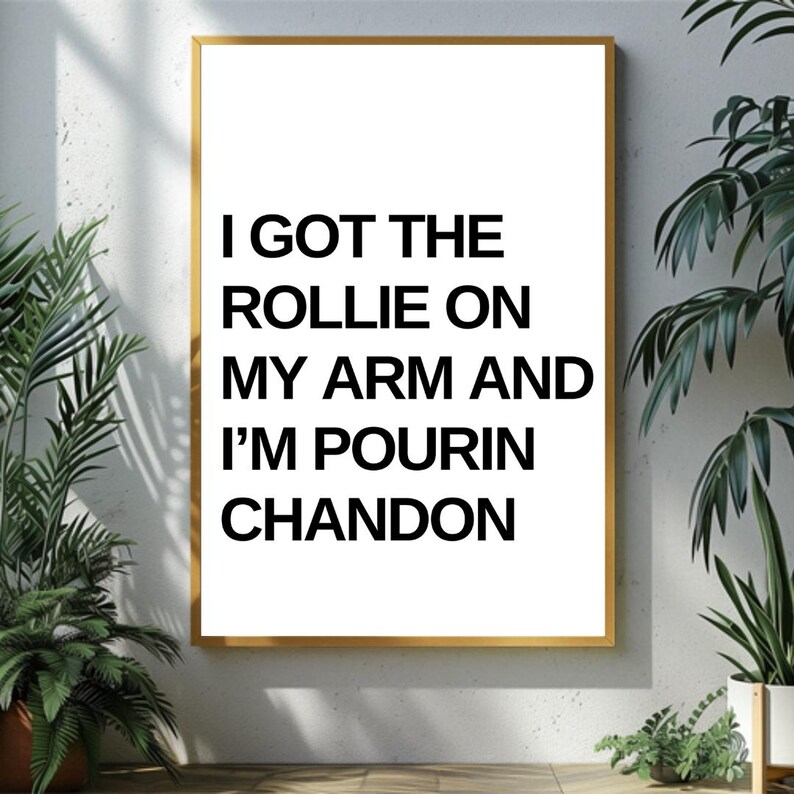 Hip Hop Wall Art Set, Rap Lyrics Wall Art, Home Decor Bundle, Music ...