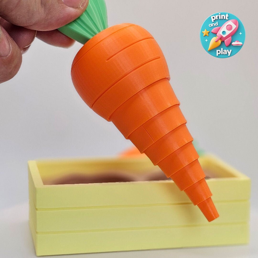 Collapsible Carrot Fidget Garden - Etsy