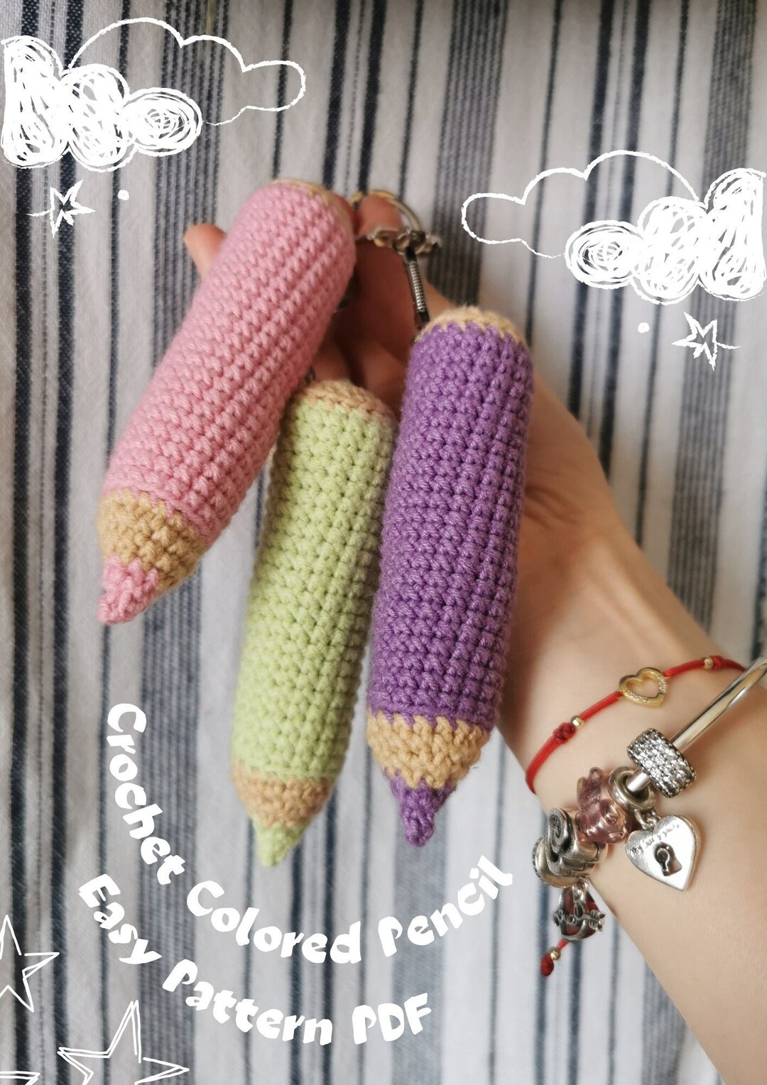 Easy Crochet Colored Pencil Pattern- Step-by-step Guide - Perfect Gift ...
