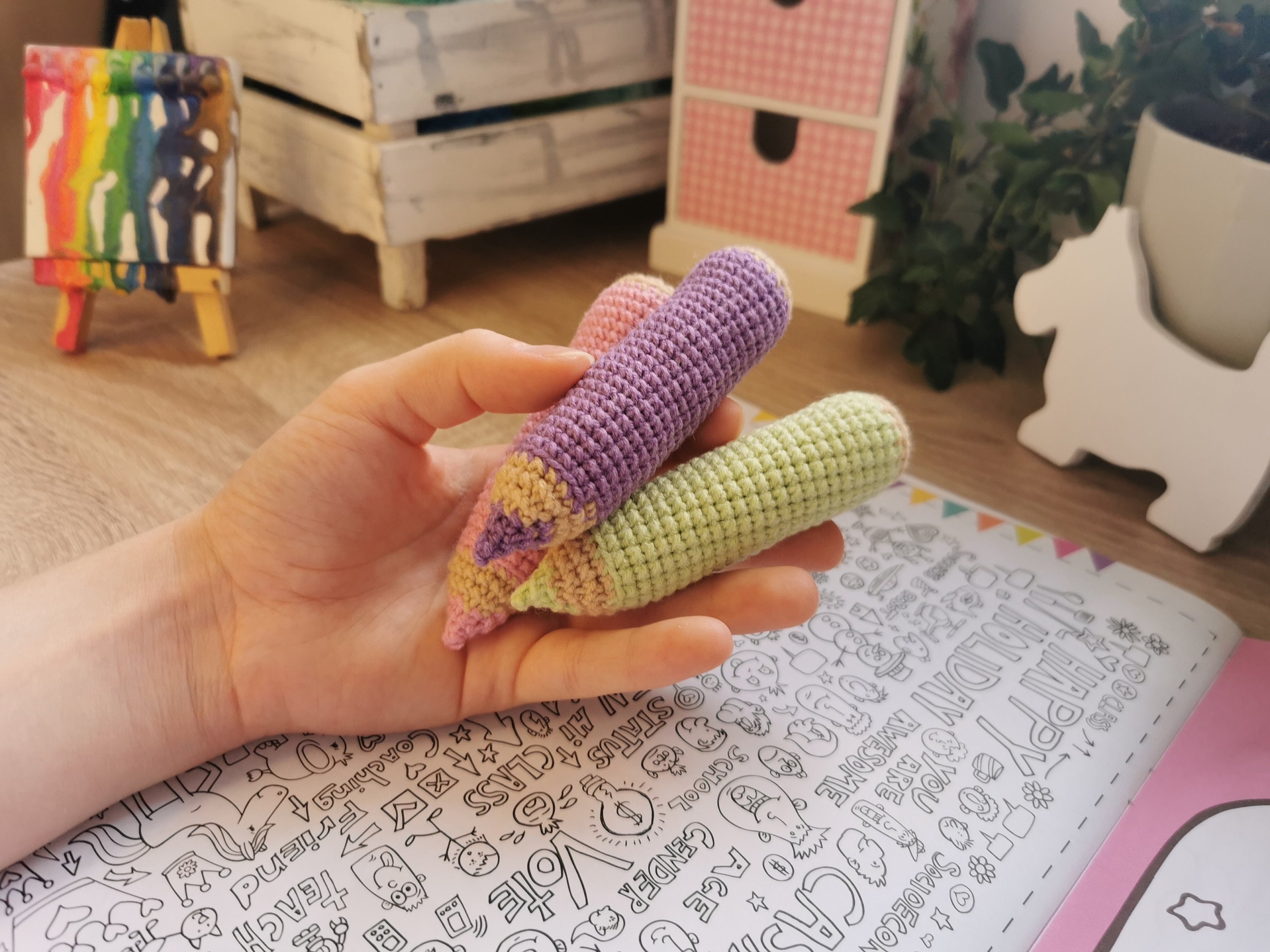 Easy Crochet Colored Pencil Pattern- Step-by-step Guide - Perfect Gift ...