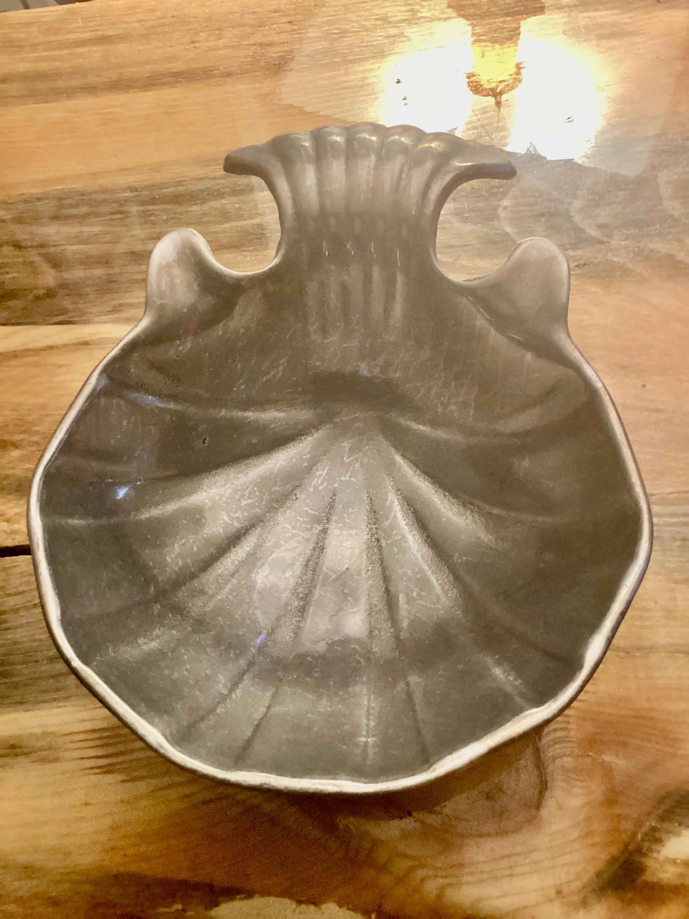 Pewter Seashell Bowl Home Bedroom Bathroom Beach Decor Jewelry Holder ...