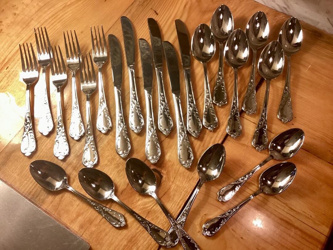 Living Quarters Flatware Set Vintage Stainless Silverware Table ...