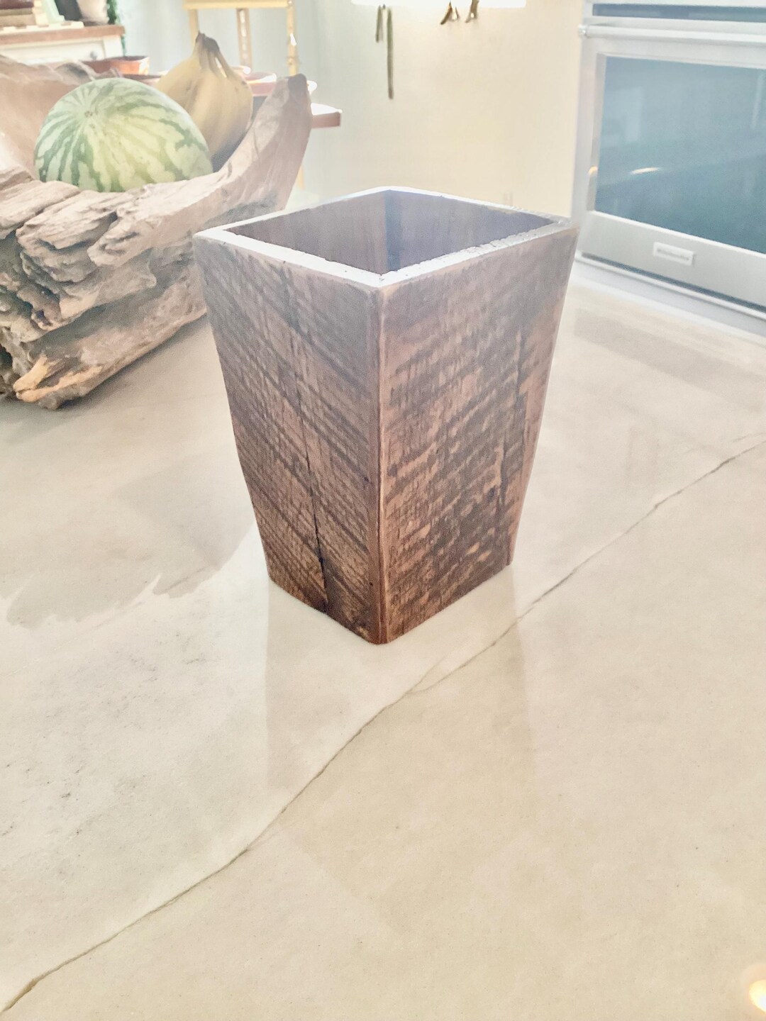 Rustic Primitive Vase Treenware the Salem Collection Reproduction Home ...