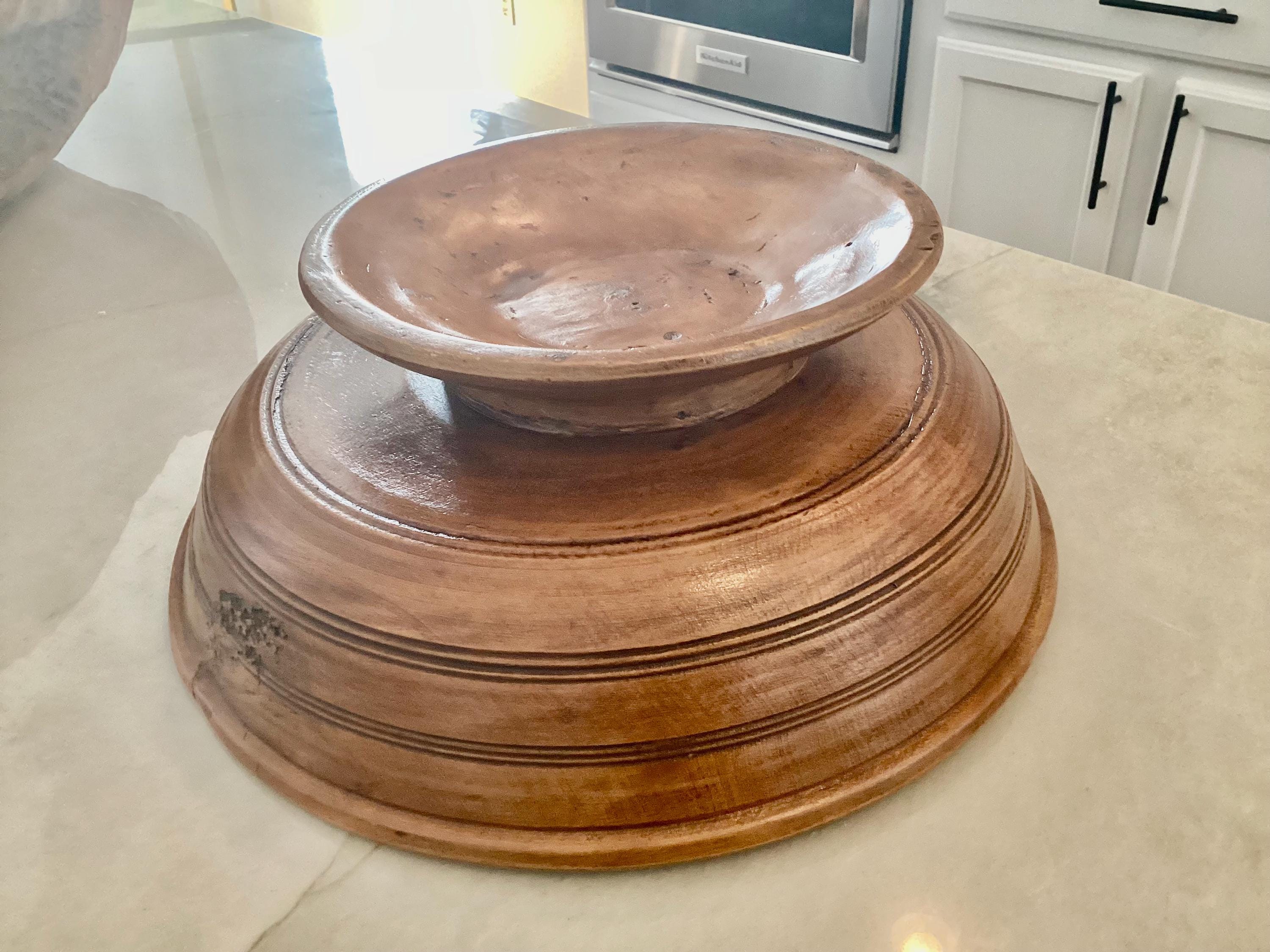 Treenware Rustic Pedestal Bowl Replica the Salem Collection - Etsy