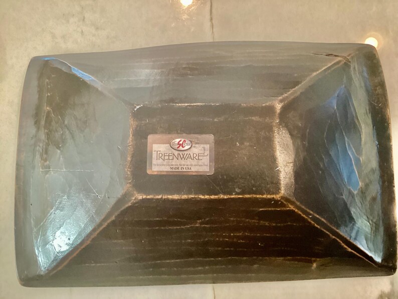 Treenware Rustic Centerpiece Bowl the Salem Collection Primitive Resin ...