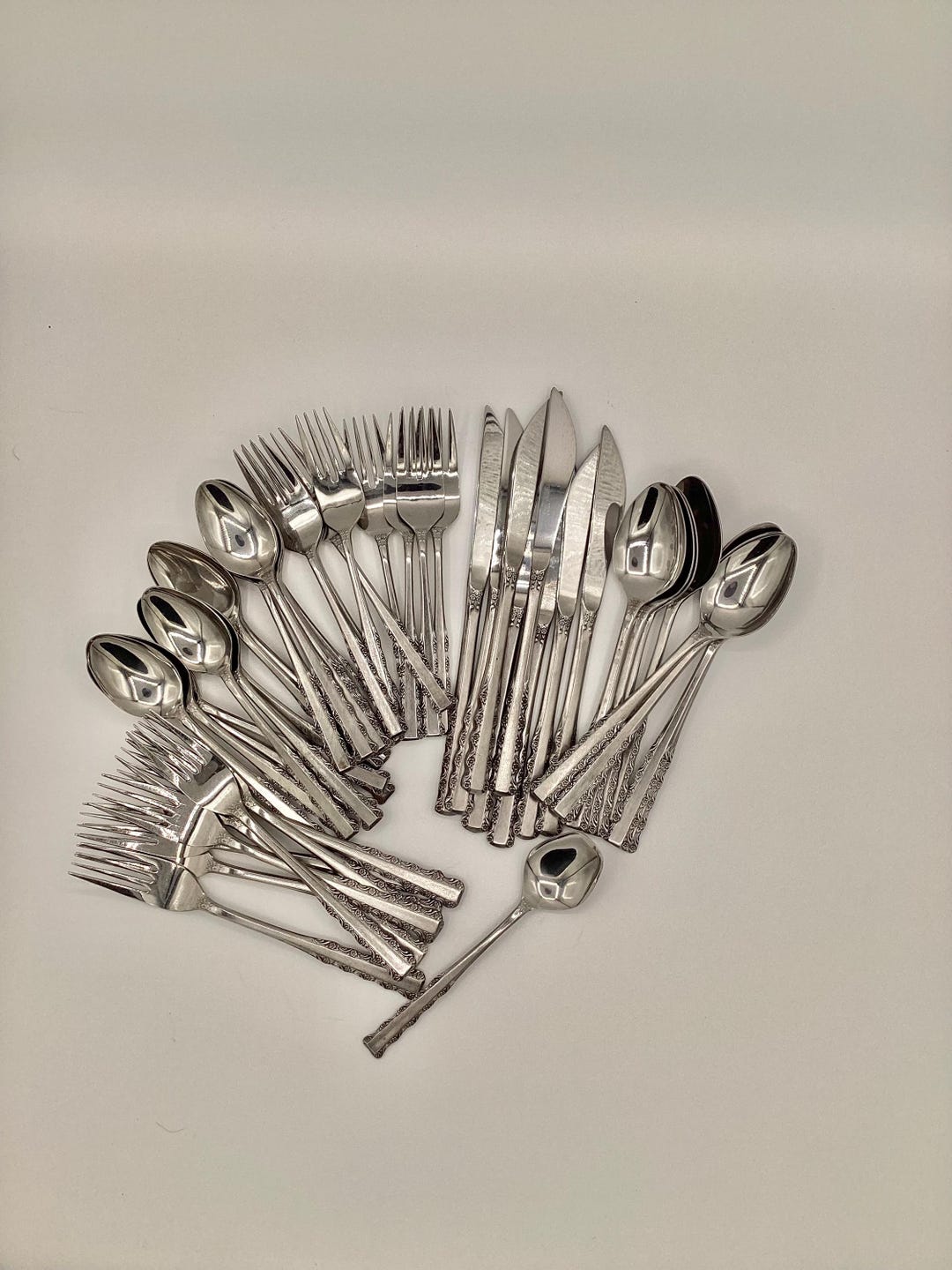 49 Piece Ecko Eterna Flatware Set Stainless Steel Silverware Made in ...