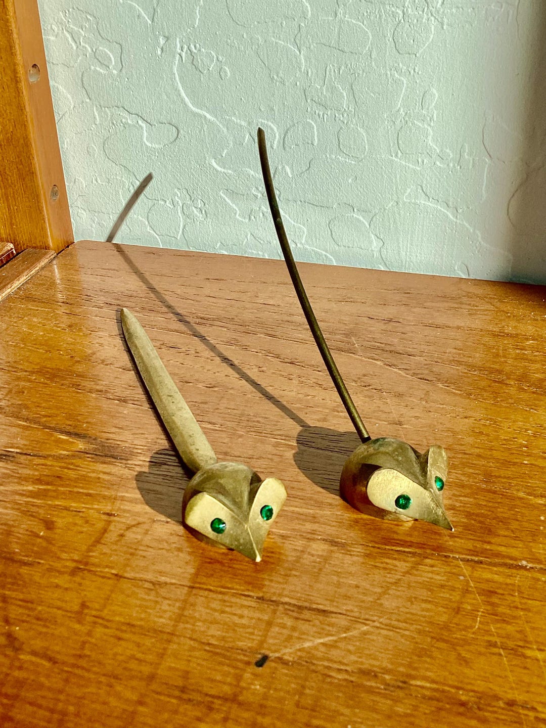 Vintage Brass Mice Letter Opener and Candle Snuffer Set of Two Metal ...