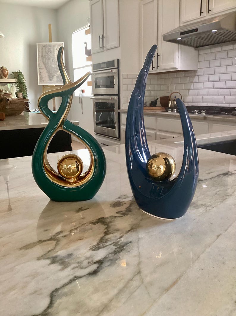 Ceramic Abstract Art Statues Home Living Dining Room TV Stand Coffee ...