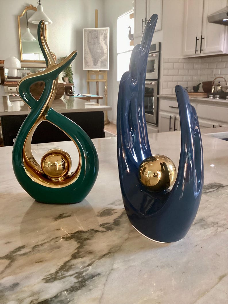Ceramic Abstract Art Statues Home Living Dining Room TV Stand Coffee ...